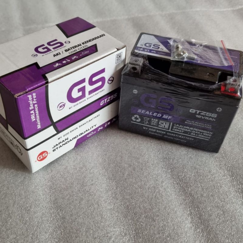 Jual Aki / Baterai Batere GS God Shiva SNI GTZ 5 SMF Karisma, Beat ...