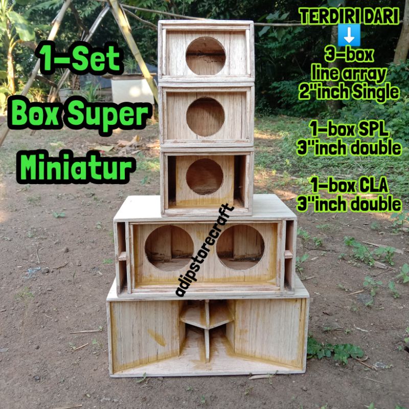 Jual 1 set box speaker super miniatur .. Triplek 5 mm | Shopee Indonesia