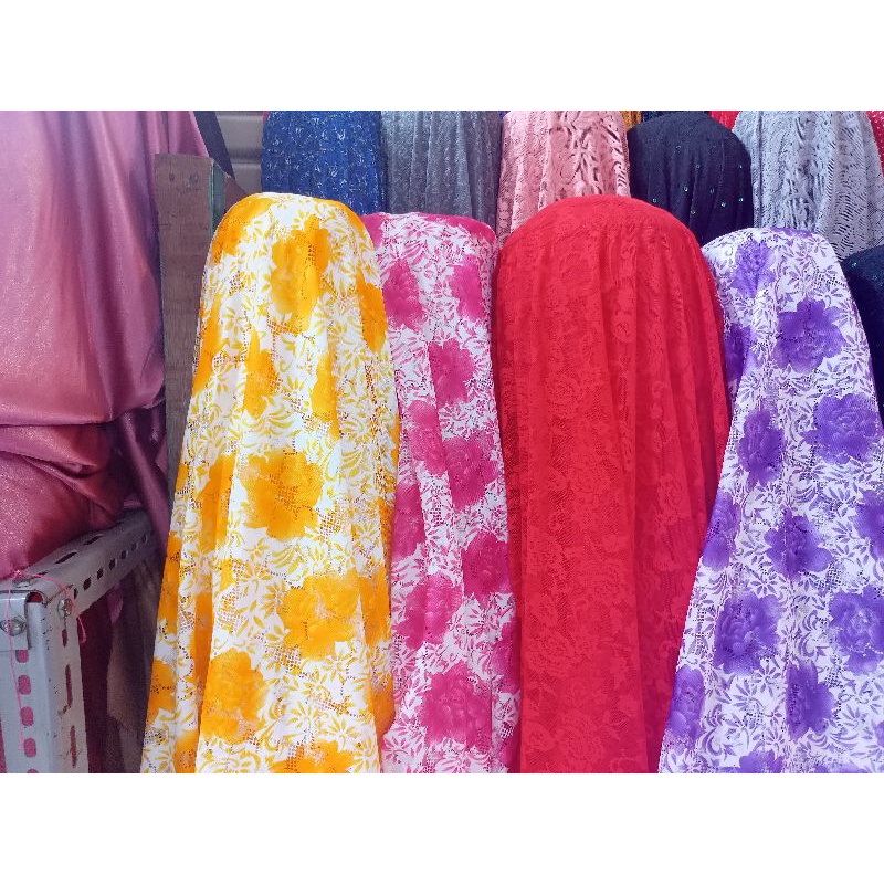 Jual Kain/Bahan Brokat Motif Printing | Brokat Two-Tone PREMIUM ...