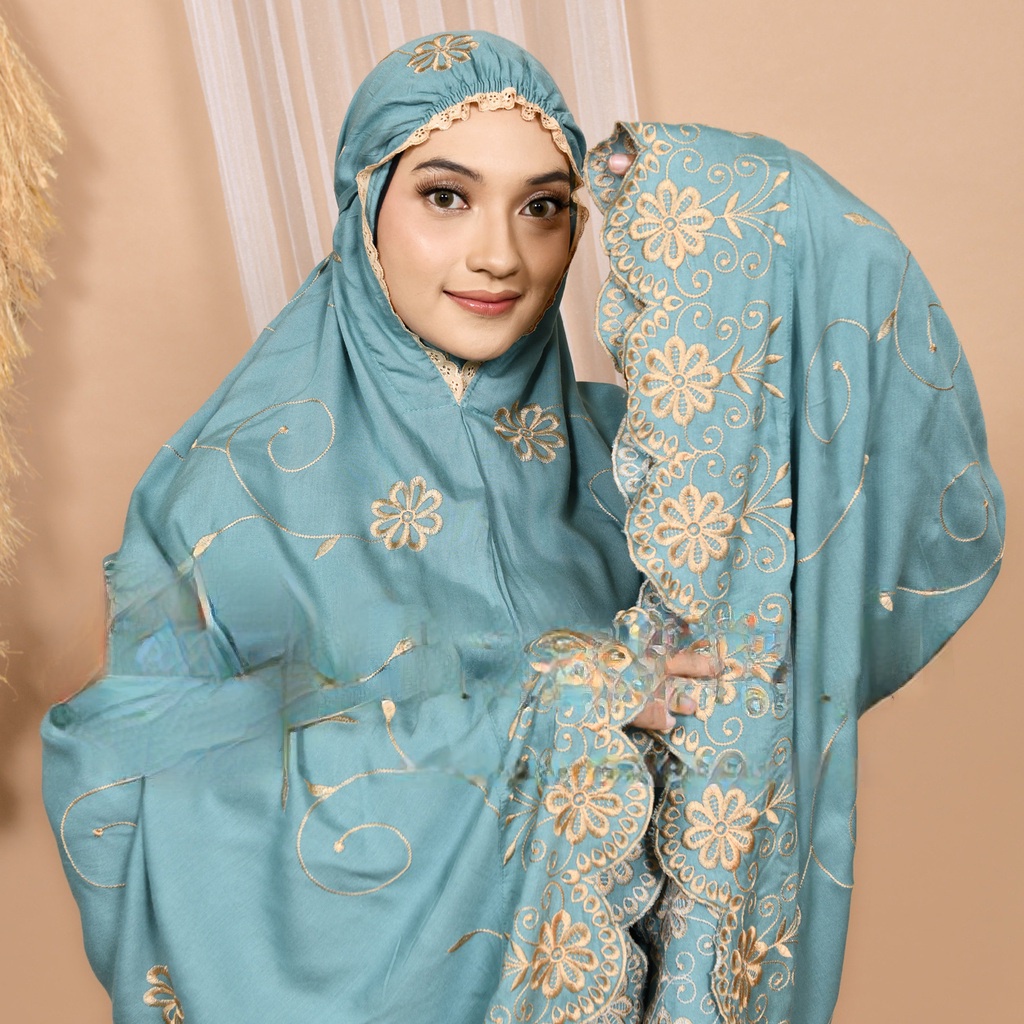 Jual HALIMAH - COD Mukena Motif Gracella Full Bordir Ukuran Jumbo ...