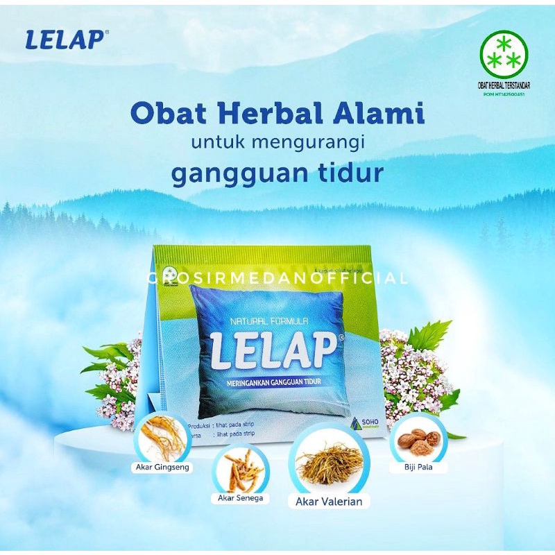 Jual LELAP 4 KAPLET - OBAT HERBAL MENGATASI GANGGUAN TIDUR ATAU INSOMNIA | Shopee Indonesia
