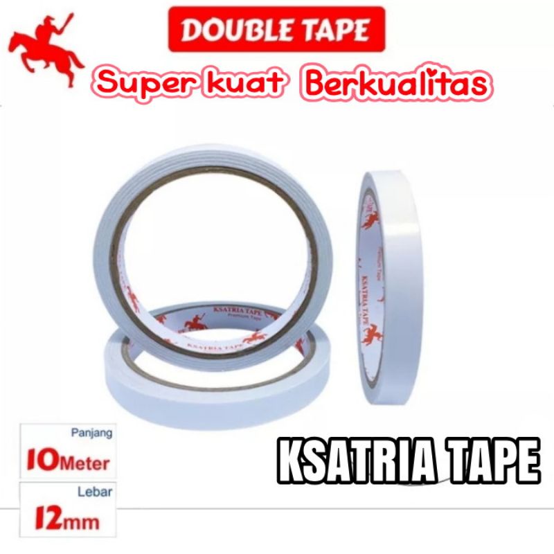 Jual isolasi opp double tape 12mm 10m berkualitas double tip | Shopee ...