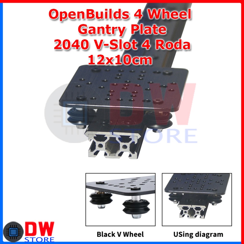 Jual OpenBuilds Wheel Gantry Plate Set 2040 V-Slot vslot | Shopee Indonesia