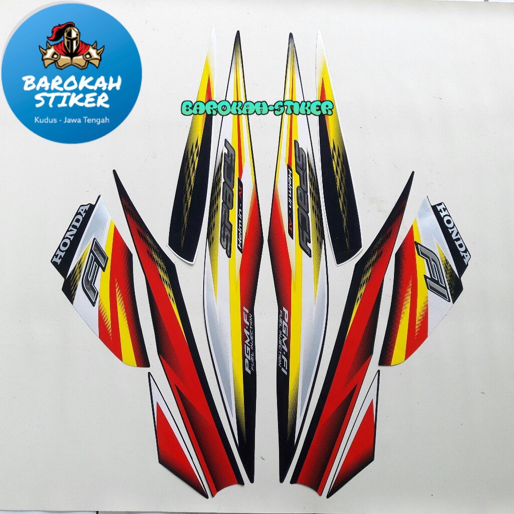 Jual Striping stiker polet list motor honda spacy fi 2013 full hitam ...