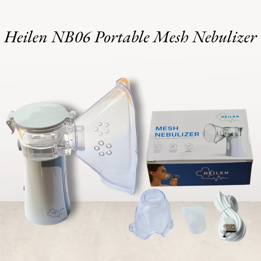 Jual Heilen NB06 Portable Mesh Nebulizer Alat Uap Asma Inhaler Inhalasi Pernafasan | Shopee ...
