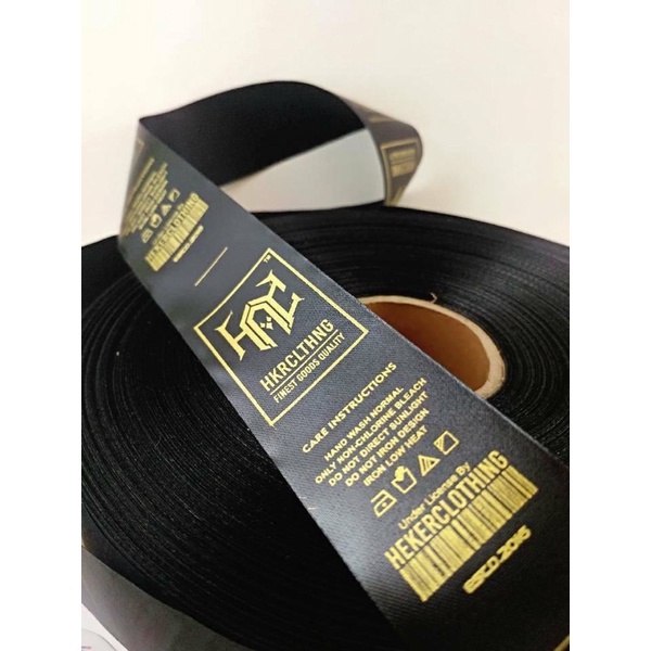 Jual Label Satin hitam/Label satin/Satin hitam (160 meter) FREE CUTTING ...