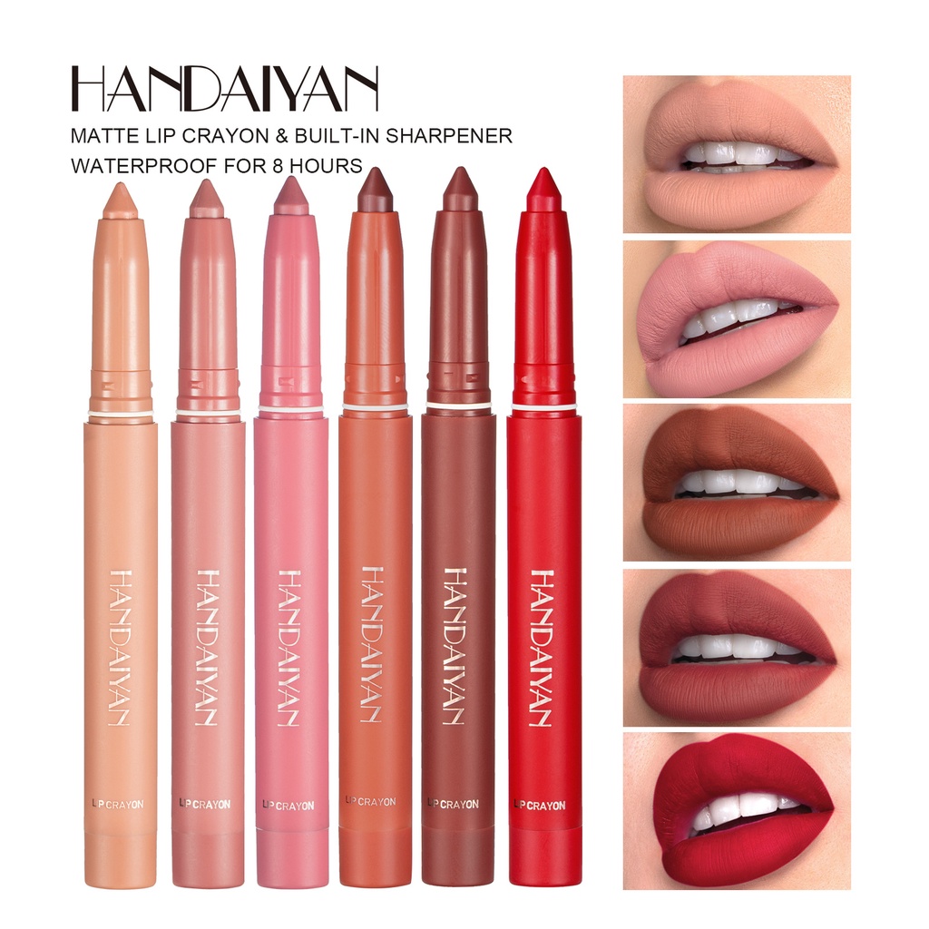 Jual HANDAIYAN Matte Lip Liner Pencil Lipstik Waterproof Lip Crayon ...