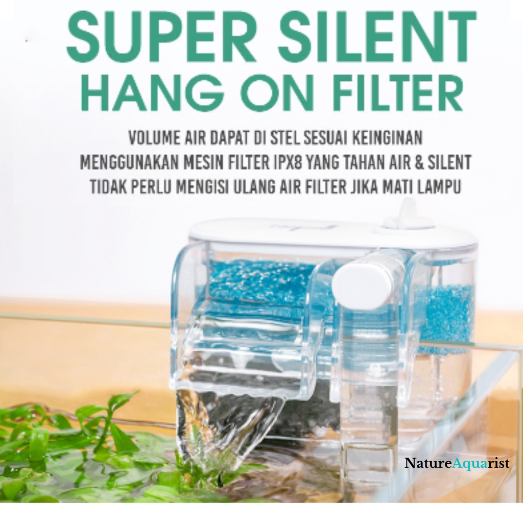 Jual Hang On Hanging On Filter Aquarium Silent Mini Filter Gantung ...