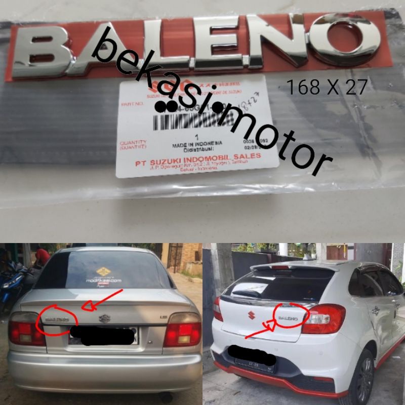 Jual 77824-65G01 logo tulisan emblem BALENO original suzuki | Shopee ...