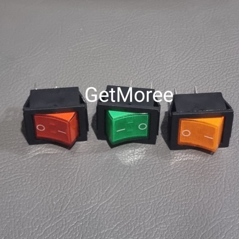 Jual Saklar 4 Pin Besar + Lampu Switch On Off 4p Rocker 4Pin Warna ...