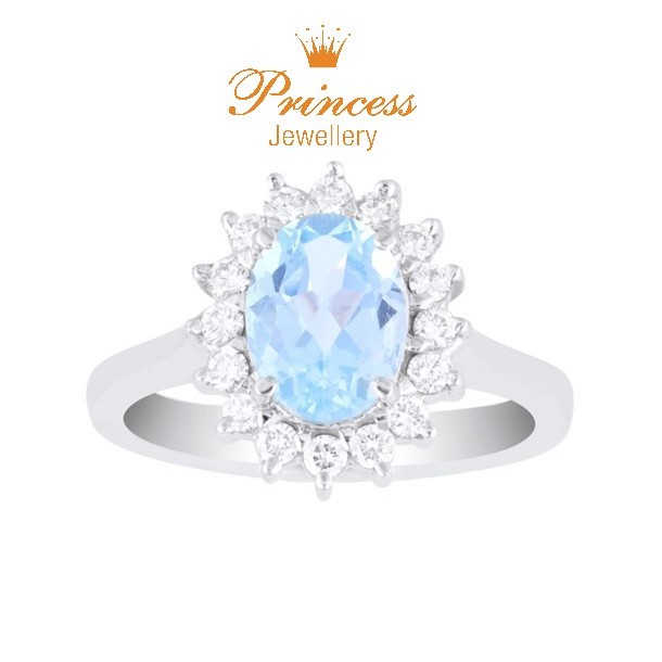 Jual Cincin Berlian Batu Blue Topaz PLR908290 Princess Jewellery ...