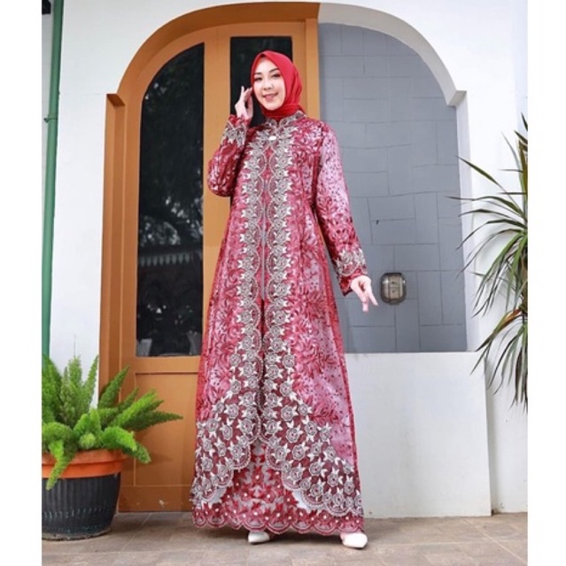 Jual Gamis Tile Spider Thalia|Gamis Jumbo Ld125| Gamis Pesta Mewah ...
