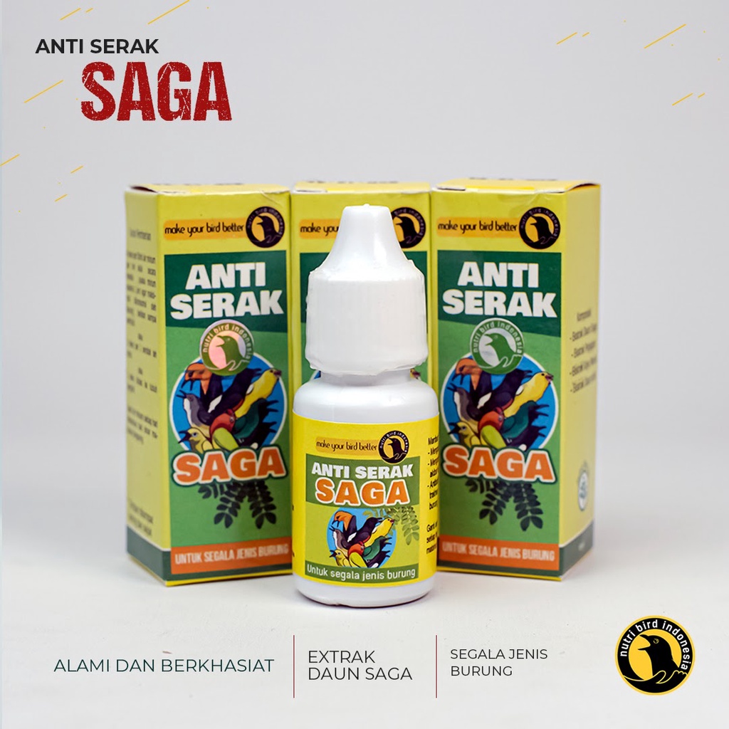 Jual SAGA ANTI SERAK obat perawatan burung sakit serak batuk,radang dan ...
