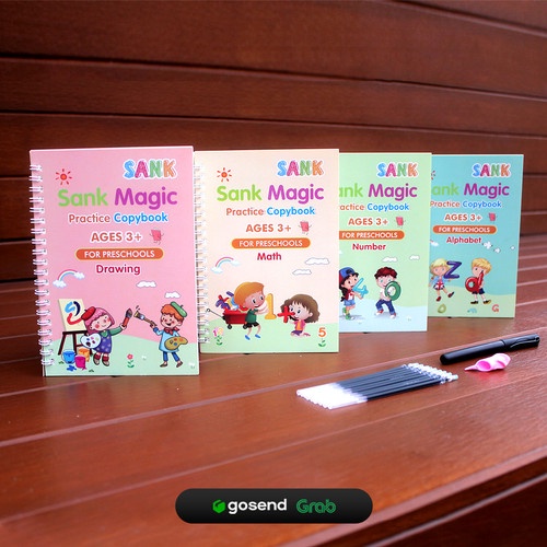 Jual BUKU BELAJAR ANAK SNAK MAGIC 1 SET ISI 4 BUKU DAN PULPEN PRACTICE ...