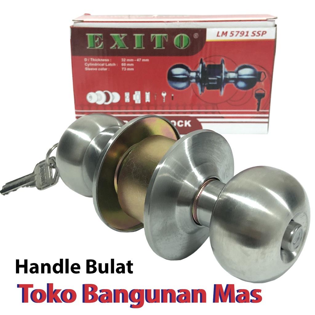 Jual Handle Bulat Kunci Kamar Mandi EXITO Stainless / HANDLE KUNCI ...