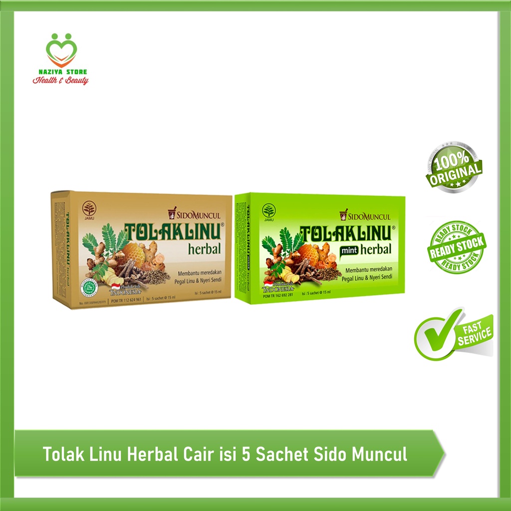 Jual TOLAK LINU HERBAL Cair isi 5 Sachet Sido Muncul Masuk angin nyeri ...