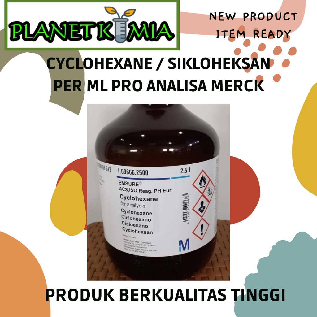 Jual Cyclohexane / Sikloheksan ( C6H12 ) 50 ml dan 100 ml Pro Analisa ...
