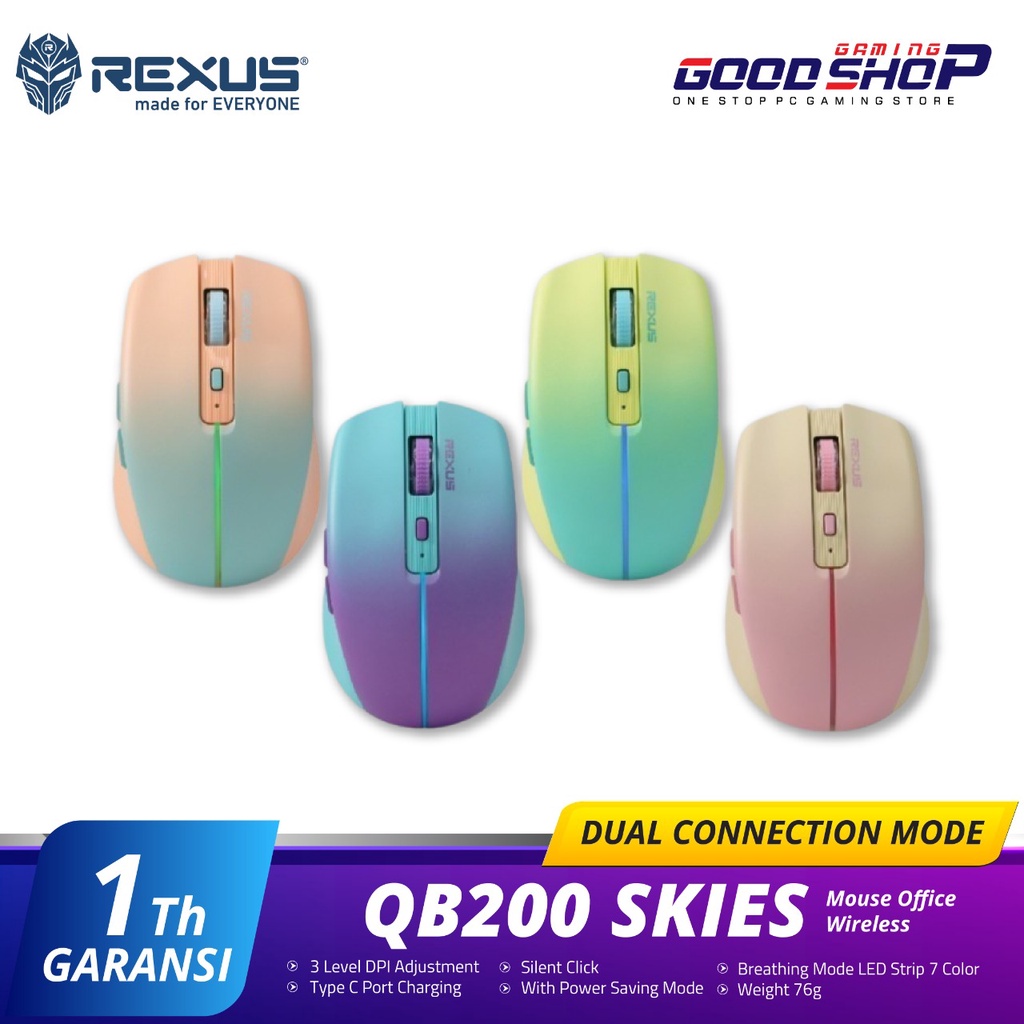 Jual Rexus Mouse Office Wireless QB200 Skies - Mouse | Shopee Indonesia