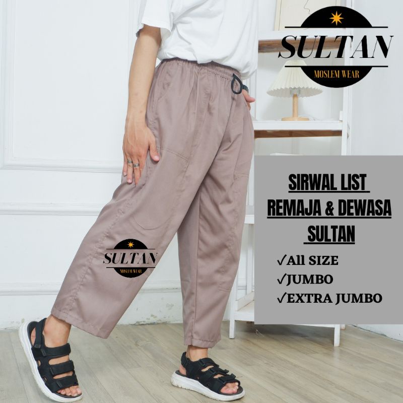 Jual Celana Sirwal List Dewasa Size ALL SIZE Jumbo EXTRA JUMBO XL XXL ...