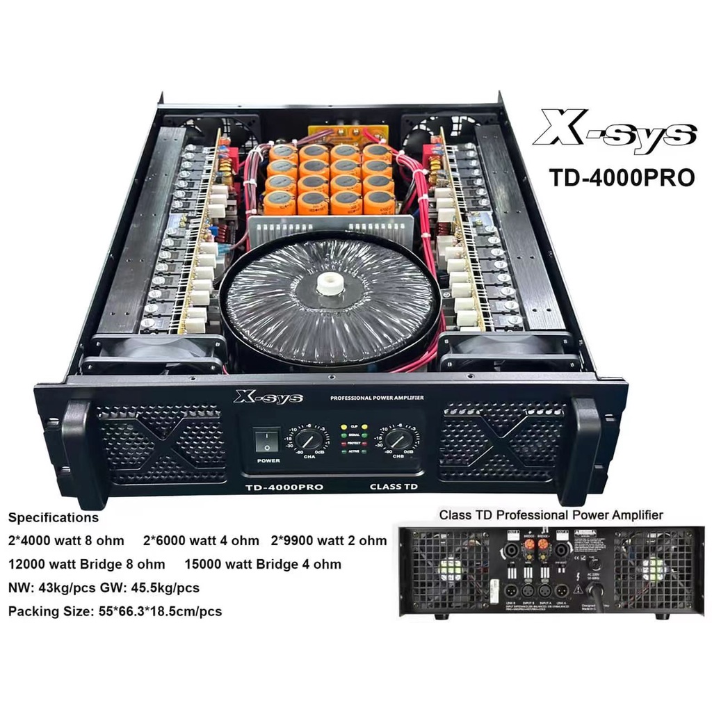 Jual X-Sys Power AmplifierTD-4000PRO TD4000PRO TD 4000 PRO CLASS TD -Professional Power Original ...