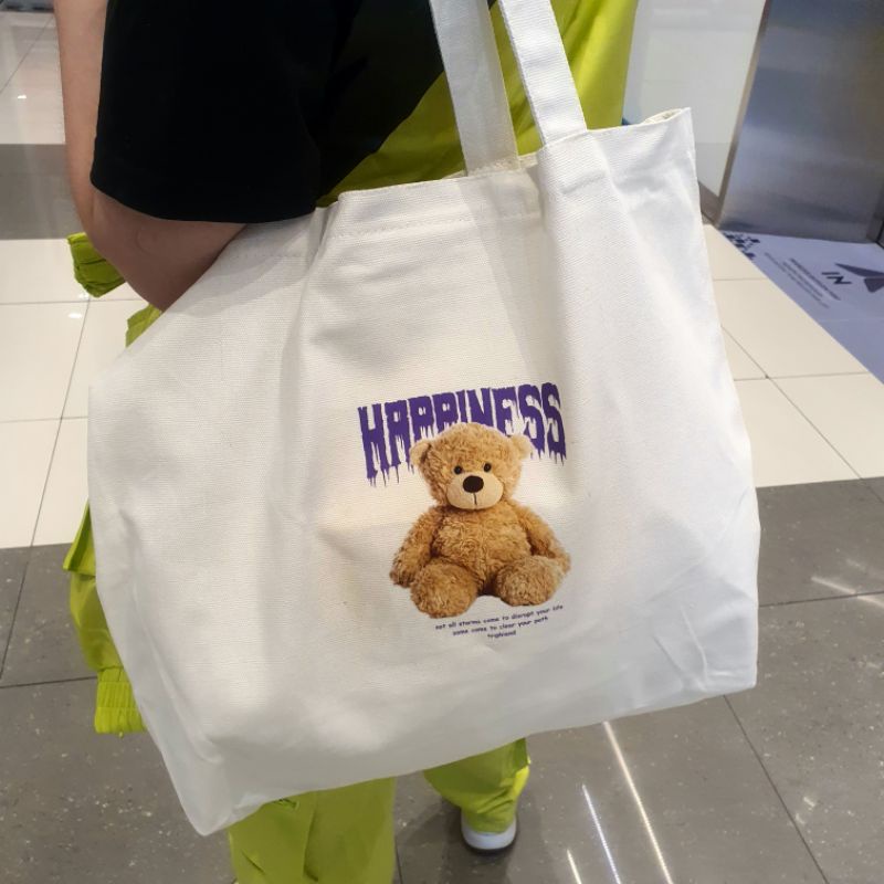 Jual tas kanvas Jumbo tas korea aesthetic tas tote kanvas aesthetic ...