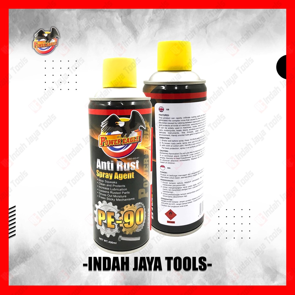 Jual POWER EAGLE PE-90 Lubricant Pelumas Anti Karat 400ML - Spray Agent ...