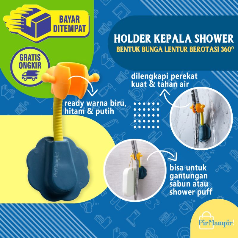 Jual FLOWER SHAPE SHOWER HEAD HOLDER - Gantungan Tempel Tembok Penahan ...