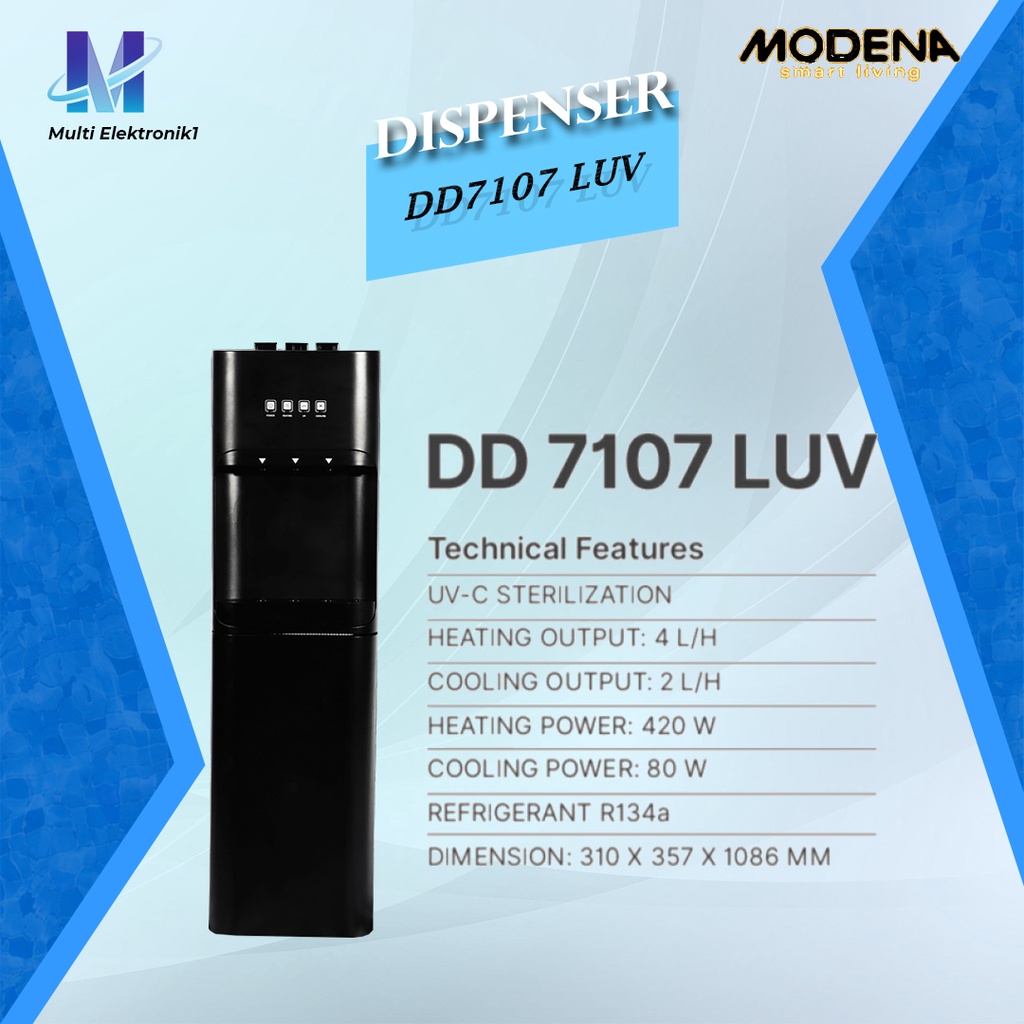 Jual MODENA Water Dispenser - DD 7107 LUV (Galon Bawah) | Shopee Indonesia