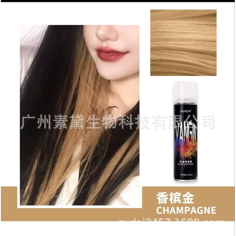 Jual Vangin 150ml Colour Hair Spray Temporary Cat Rambut Semprot ...