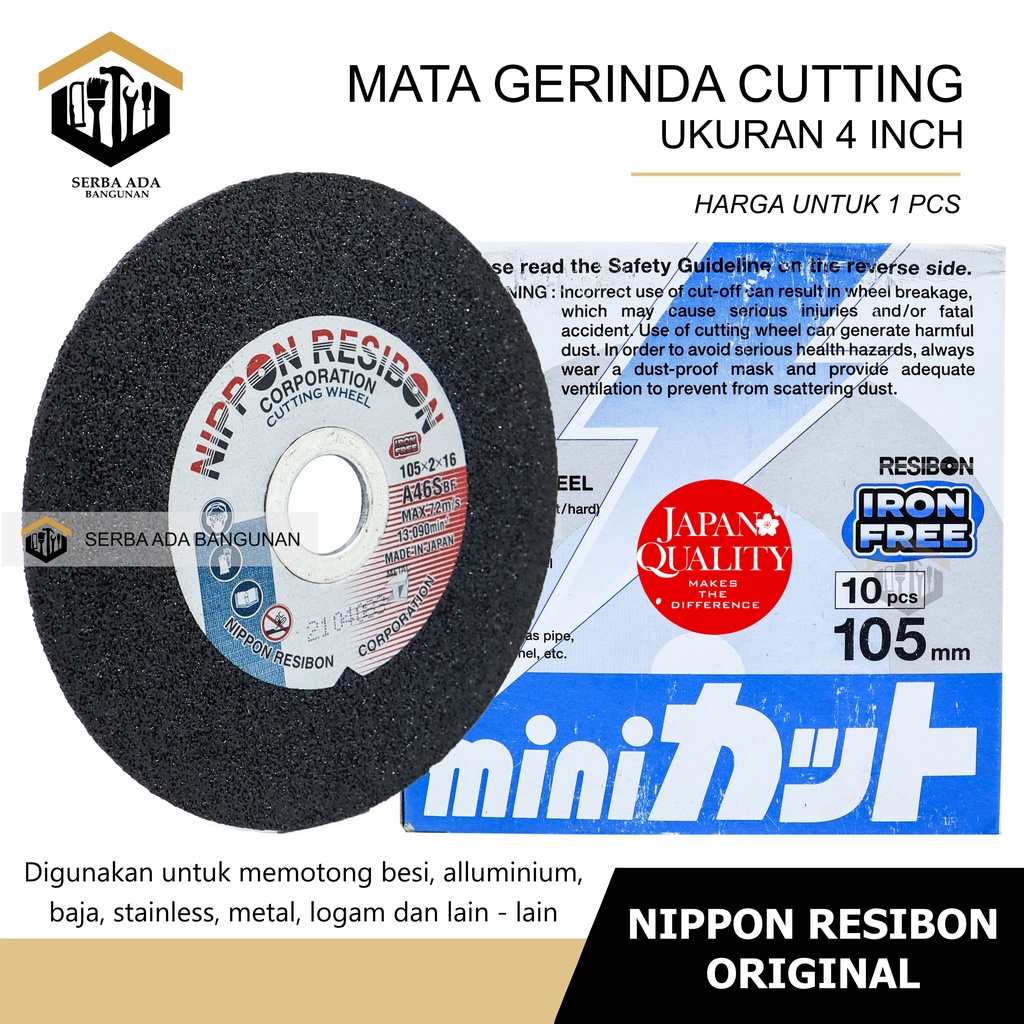 Jual Batu gerinda poles Nippon Resibon 4"x6 // Batu gurinda potong ...