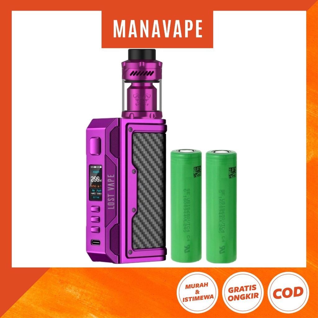 Jual THELEMA QUEST MOD 200W AUTHENTIC by LOST VAPE + BATTERY SONY VTC 4 18650 + DEAD RABBIT V3 ...