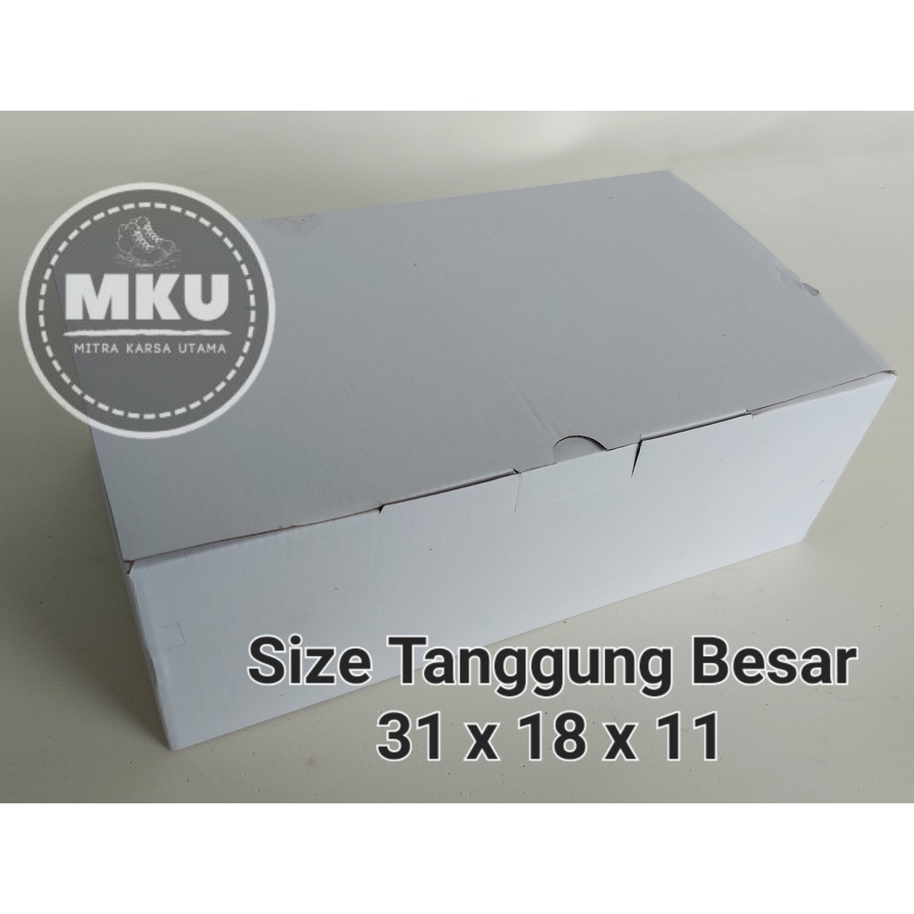 Jual Kardus Box Dus Sepatu 30,5x17,5x10,7cm Putih Tanggung Besar ...