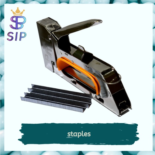 Jual Gun Tacker Staples Staple Stapler Tembak Kertas Kayu Jok 13/4-6 ...