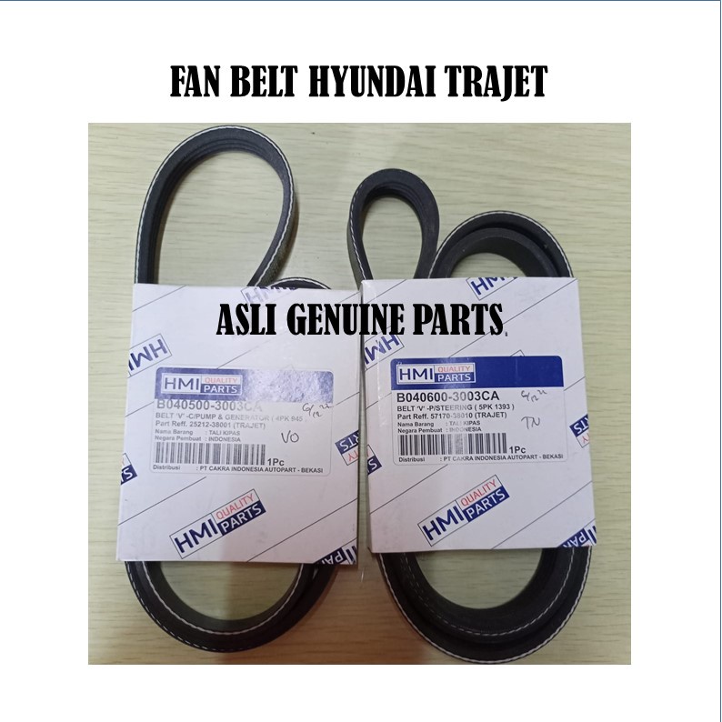 Jual fan belt tali kipas van belt vbelt set hyundai trajet | Shopee Indonesia