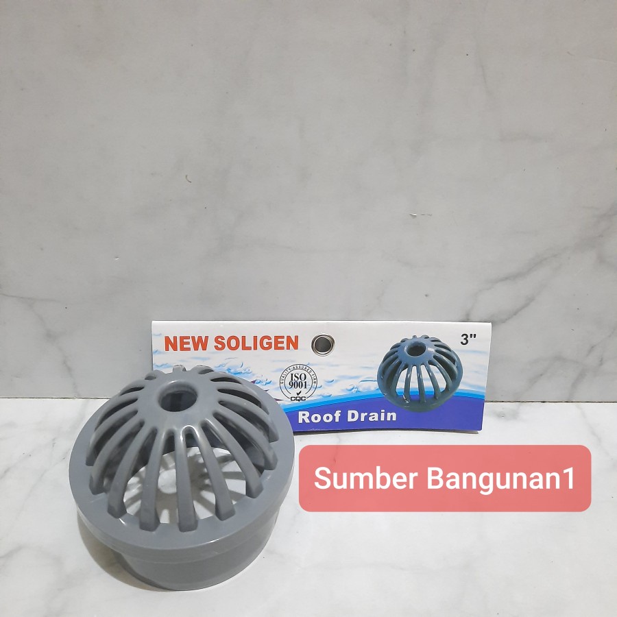 Jual Roof Drain 3" saringan talang 3 inch pipa pralon plastik PVC tutup ...
