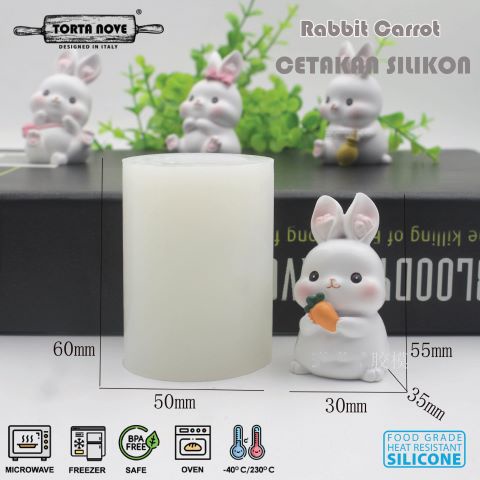 Jual Cetakan silikon bentuk kelinci Rabbit bunny / Cetakan es batu ...