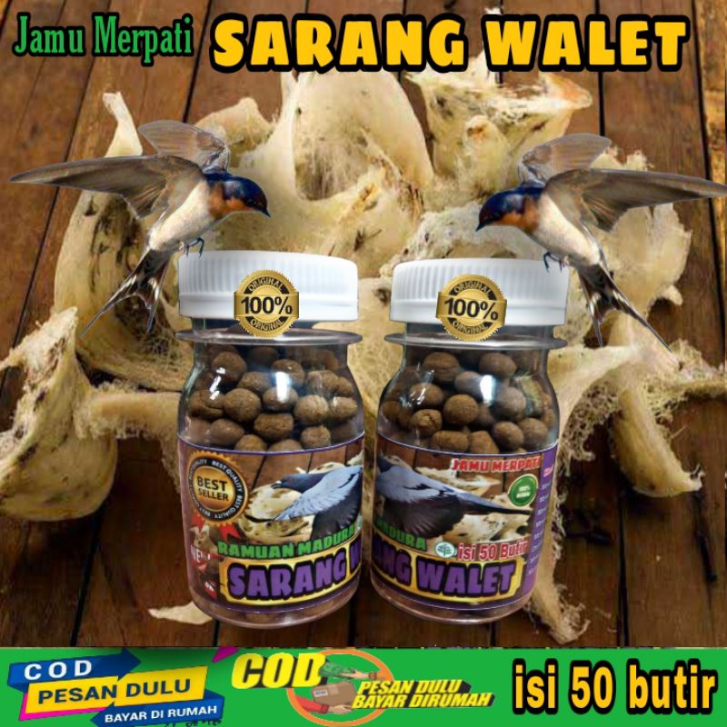 Jual JAMU MERPATI SARANG WALET isi 120 butir klenceng jamu liur walet ...