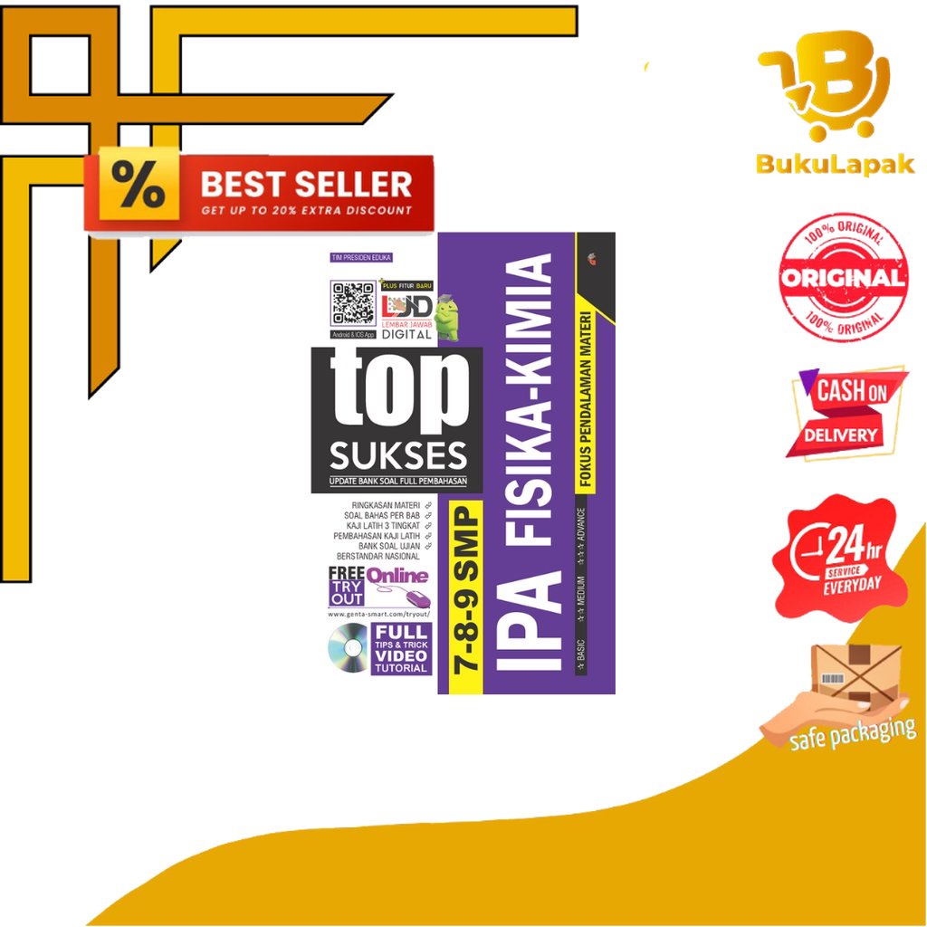 Jual BUKU PELAJARAN SMP - TOP SUKSES UPDATE BANK SOAL PEMBAHASAN FISIKA ...