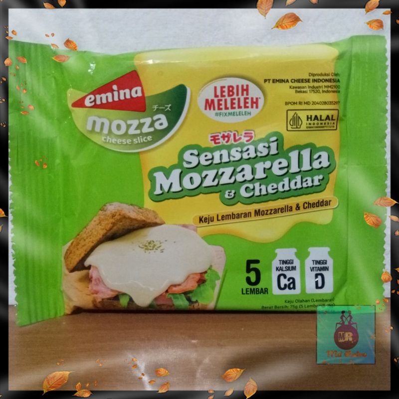 Jual Emina Cheese Slice Mozza 75gr (5lembar) / Emina Keju Lembaran ...