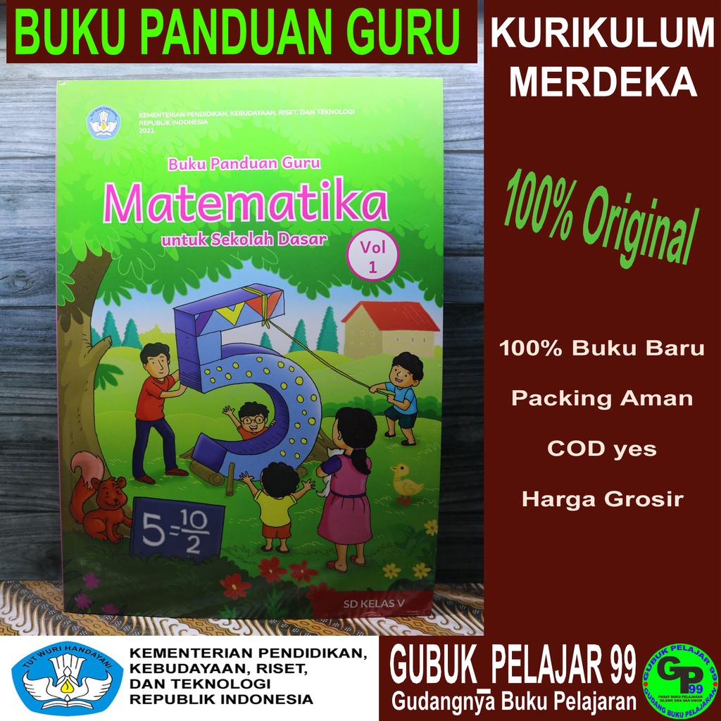 Jual Buku Panduan Guru MATEMATIKA Untuk SD/MI Kelas 5 Vol 1 Kurikulum MERDEKA Kemdikbudristek ...