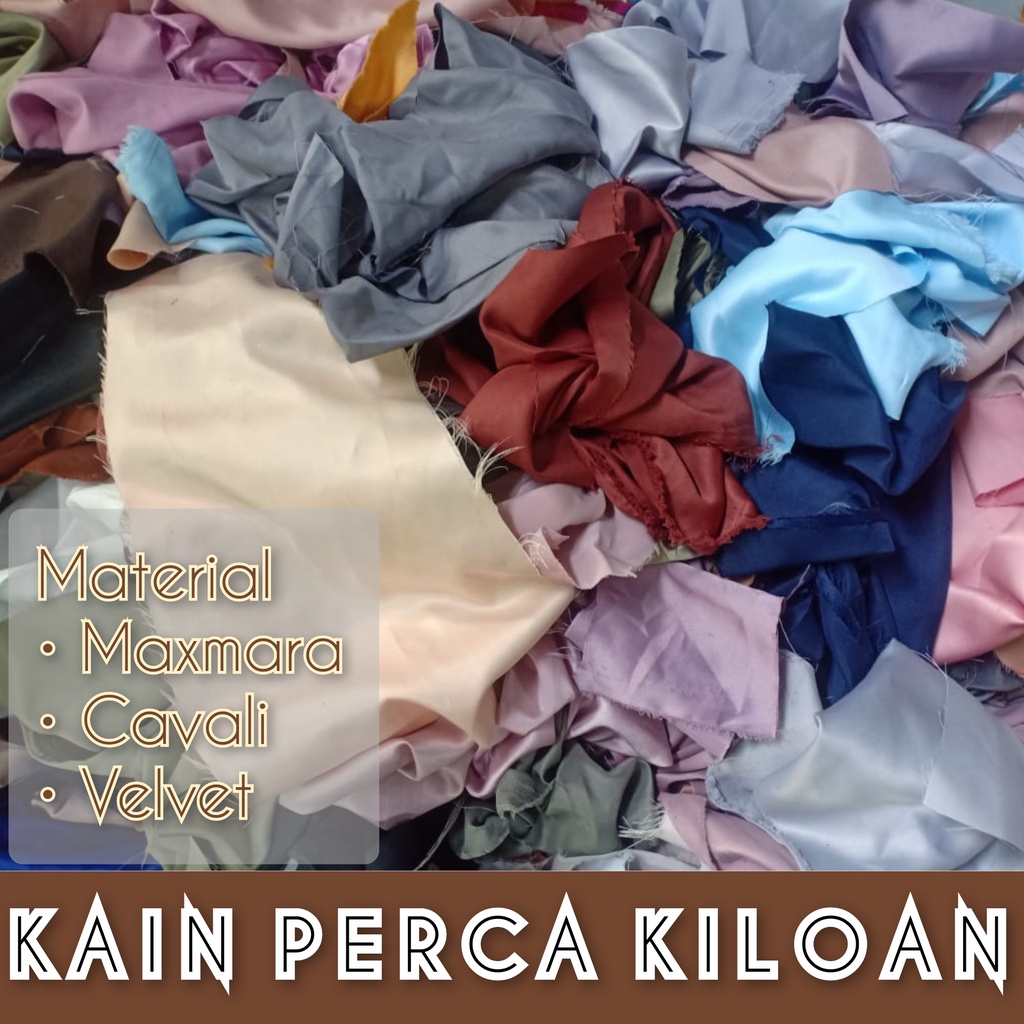 Jual Kain perca Polos 1kg Murah sisa potongan Harian | Material Velvet ...