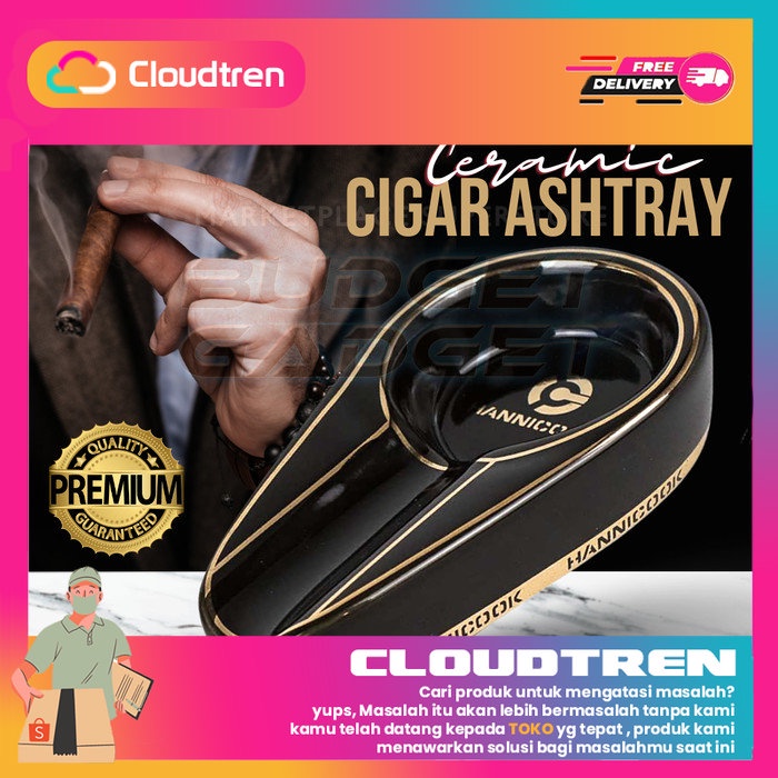 Jual HANNICOOK Asbak Rokok Cerutu Keramik Cigarette Ashtray - GA-94Y ...