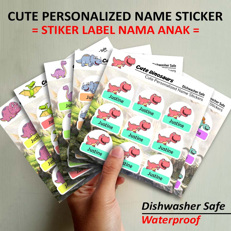Jual STIKER LABEL NAMA ANAK CUSTOM STICKER NAME TAG LABEL KUSTOM SERI ...
