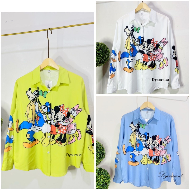 Jual Baju Kemeja Wanita Mickey Mouse || Kemeja Lengan Panjang / kemeja ... Jual Baju Kemeja Wanita Mickey Mouse || Kemeja Lengan Panjang / kemeja ...