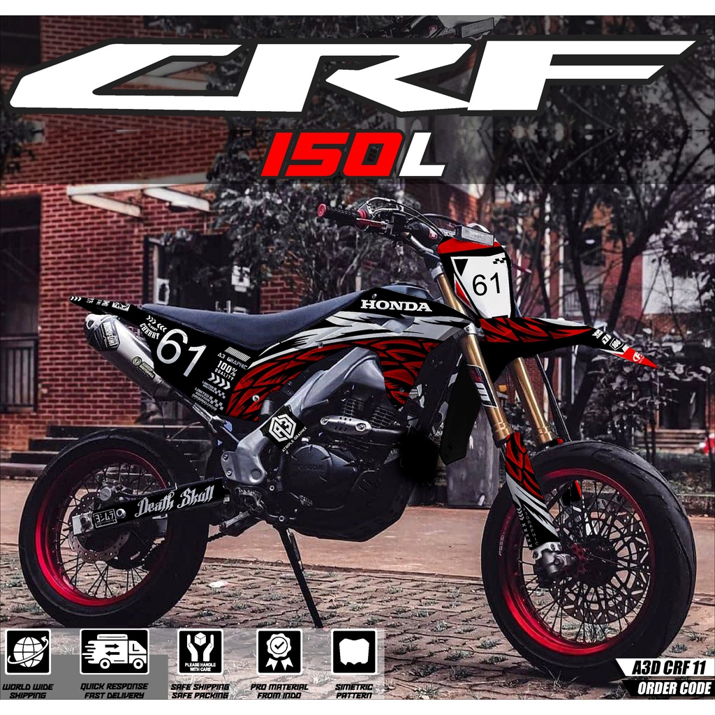 Jual Decal CRF150L supermoto full body decal crf150 full body dekal crf ...