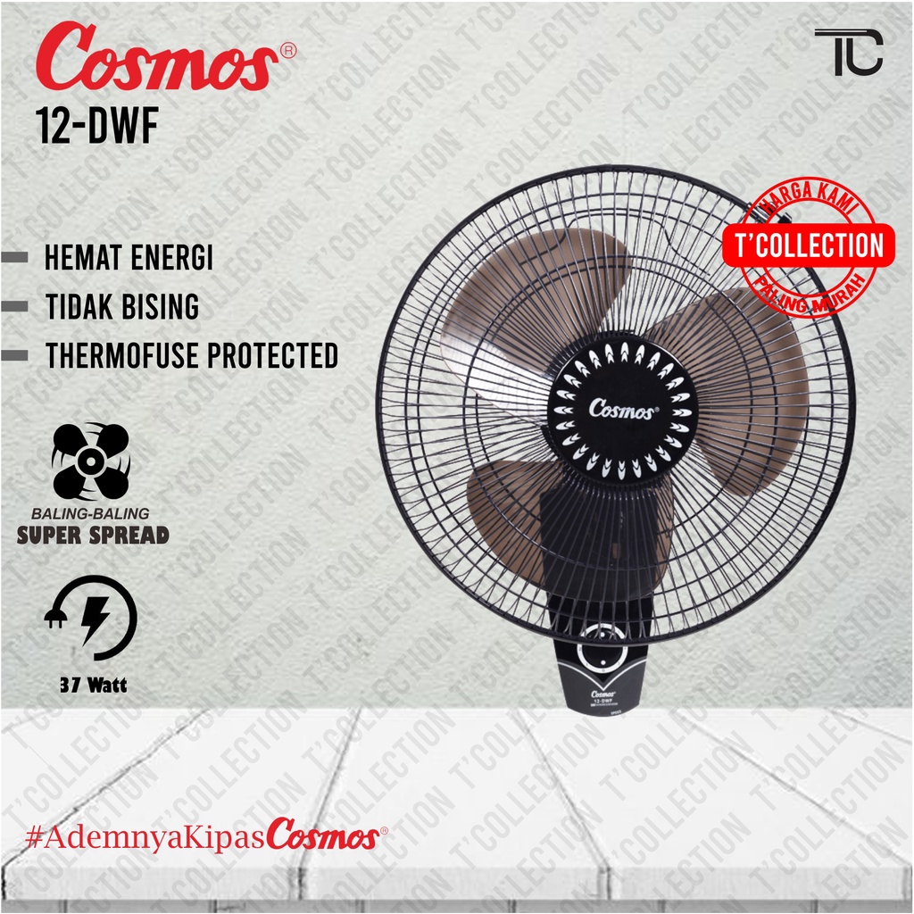 Jual Kipas Angin Dinding Cosmos 12-DWF / 12-CWF Wall Fan 12" Inch ...