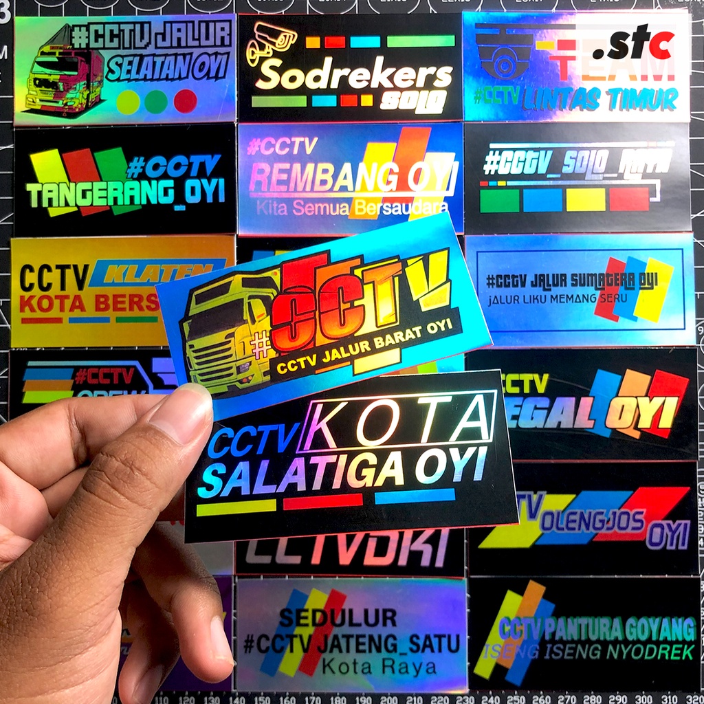Jual ( isi 20 stiker ) STICKER HOLOGRAM CCTV TRUK stiker truk oleng ...