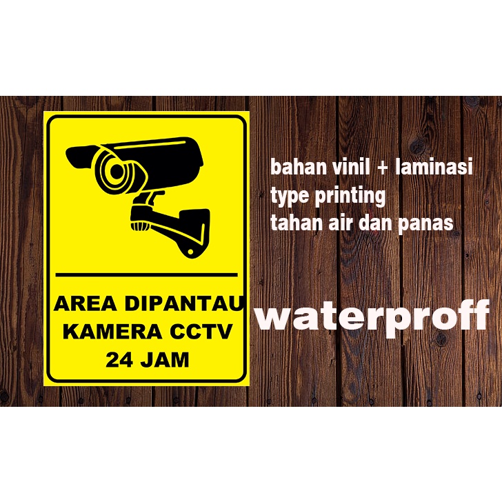 Jual stiker cctv kuning ready banyak | Shopee Indonesia