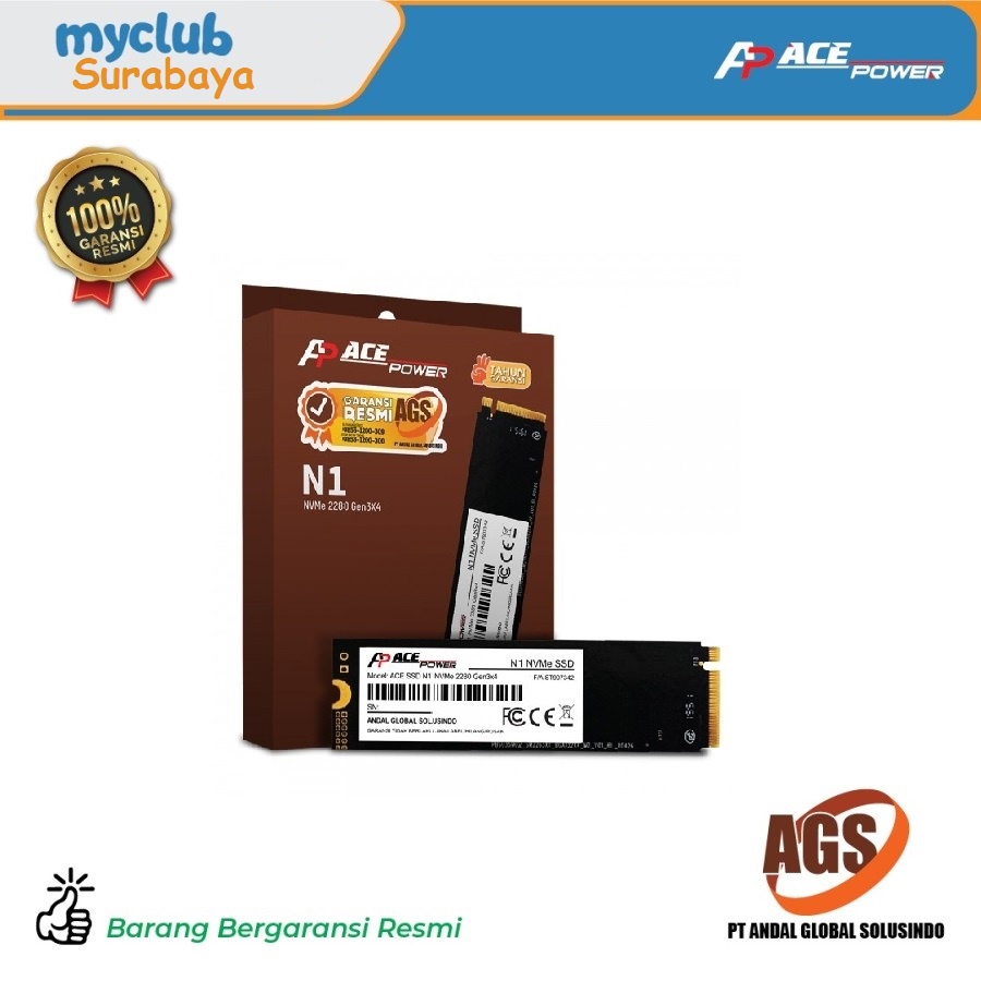 Jual Ace Power SSD N1 M.2 NVME 512G GEN 3 x 4 512gb | Shopee Indonesia