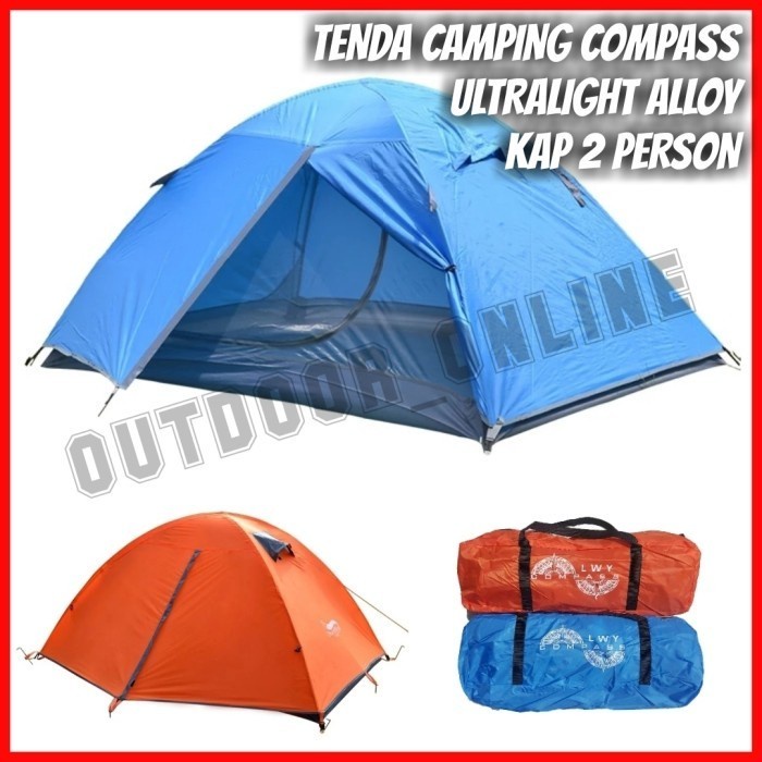 Jual Tenda Camping LWY Compass Kap 2-3 orang Frame Alloy Double Layer ...